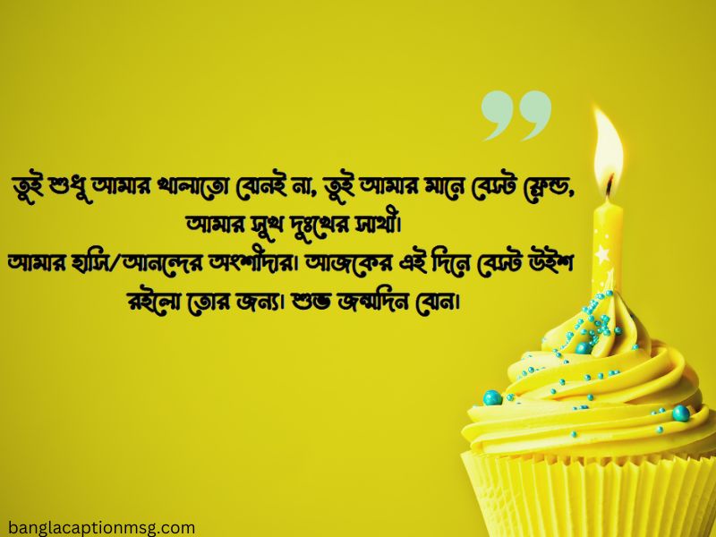 ৫৫+ খালাতো বোনের জন্মদিনের শুভেচ্ছা স্ট্যাটাস ২০২৬